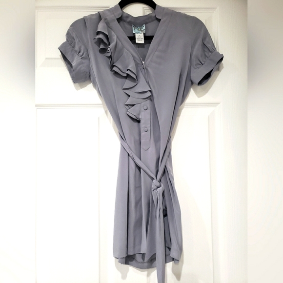 Tabitha | Dresses | Tabitha By Anthropologie Gray Silk Dress New | Poshmark